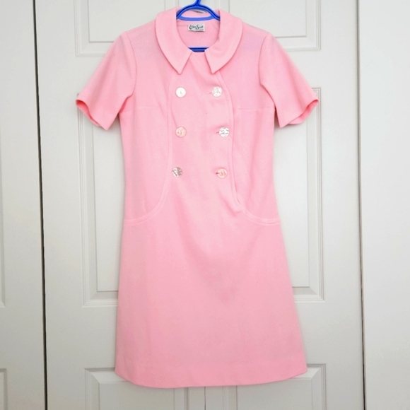 Vintage | Dresses | Vtg 7s Eileen Scott Pink Dress | Poshmark